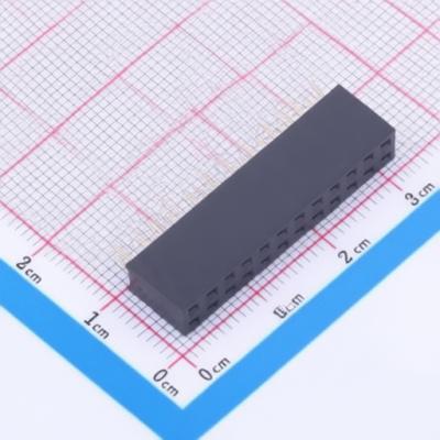 China Straight pin dual row 254 pitch header connector HCTL PM254-2-12-Z-8.5 plastic height 85 millimeters for sale