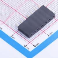China 2.54mm Pitch Single Row Header Connector Straight Pin Plastic Height 85 Model HCTL PM254-1-07-Z-8.5 for sale