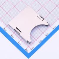 China Industrial SD Card Connector HanElectricity SD-006 with LCP UL 94V-0 Base and Gold Plated Contact Area for sale