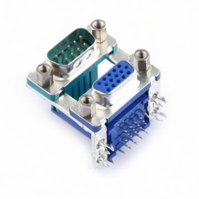 China Right Angle D SUB Connector with Lead Free and Halogen Free Thermoplastic Housing FOXCONN DM10193 H553 4F for sale