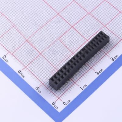 China Pin Header Double Row Surface Mount Connector HCTL PM200-2-17-S-4.3 with 2 Millimeter Pitch and 4.3 Millimeter Height for sale