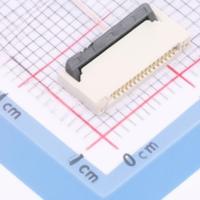 China Backflip horizontal connector pitch 0.5mm height 2.0mm for pcb and flat cable HCTL HC-FPC-05-20-16RLTAG for sale
