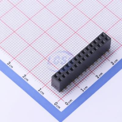 China 2.54mm pitch dual row header connector surface mount type HCTL PM254-2-13-S-8.5 plastic height 85mm for sale