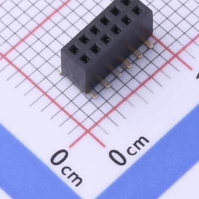 China Surface Mount Double Row Pin Header Connector Model HCTL PM127-2-06-S-4.3 PA6T Material for sale