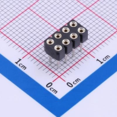 China Double Row Round Pin Female Connector Plastic Height 3.0mm HCTL PM254-2-04-3.0-C Electronic Component for sale