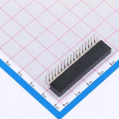 China Straight Pin Dual Row Female Header 254mm Pitch Plastic Height 85mm HCTL PM254-2-17-W-8.5 Connector for sale