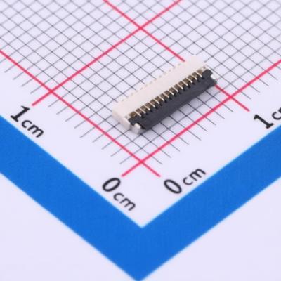 China ZIF Flexible Printed Circuit Connector Front Flip 05mm Pitch 10H Height HCTL HC-FPC-05-10-14RLTAG Part for sale