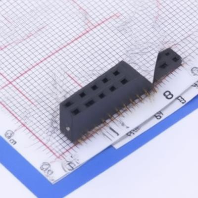 China Electronic dual row pin header with surface mount and 85mm plastic height HCTL PM254-2-10-S-8.5 connector for sale