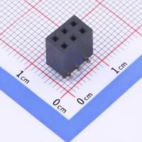 China Surface Mount Dual Row Header Connector 254mm Pitch Plastic Height 85mm HCTL PM254-2-03-S-8.5 Vertical Pin Type for sale