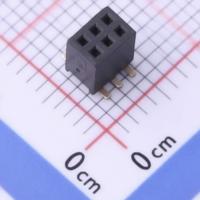 China Surface mount pin header double row type HCTL PM127-2-03-S-4.3 with 4.3 plastic height PA6T material for sale