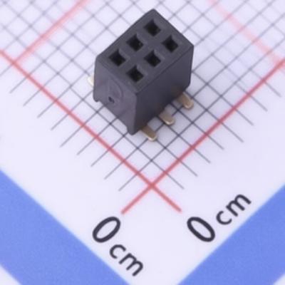 China Surface mount pin header double row type HCTL PM127-2-03-S-4.3 with 4.3 plastic height PA6T material for sale