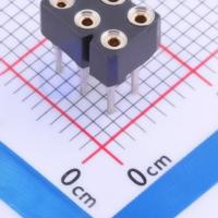China Round Pin Female Connector Double Row Pitch 2.54mm Plastic Height 3.0mm HCTL PM254-2-03-3.0-C Connection for sale