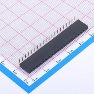 China Electronic connector single row header 254 pitch bent pin plastic height 85 mm HCTL PM254-1-20-W-8.5 for sale