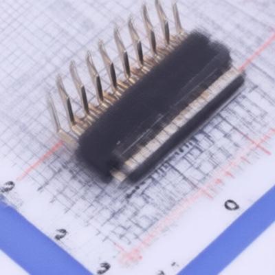 China Double Row Bent Pin Header HCTL PM200-2-10-W-4.3 Electronic Connector with 0.30 Millimeter Dimension for sale