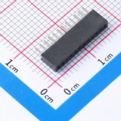 China Single Row Straight Pin Header Plastic Width 2.1mm Model HCTL PM127-1-12-4.3-G0 Electronic Connector for sale