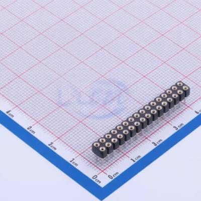 China Plastic Double Row Round Straight Female Connector Pitch 2.54mm HCTL PM254-2-16-3.0-C Electronic Connector for sale