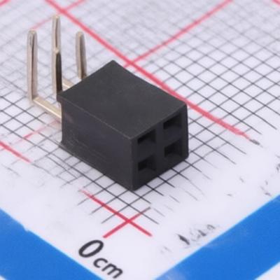China Bent Pin Double Row Pin Header Connector HCTL PM200-2-02-W-4.3 2 Millimeter Pitch Length 4.3 Millimeters for sale