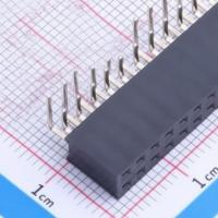 China 2.54mm Dual Row Right Angle Pin Header HCTL PM254-2-11-W-8.5 Plastic Height 85mm Connector for sale