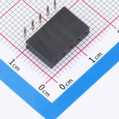 China Connector Single Row Header 2.54mm Pitch Plastic Height 8.5mm HCTL PM254-1-05-W-8.5 Right Angle Pin for sale