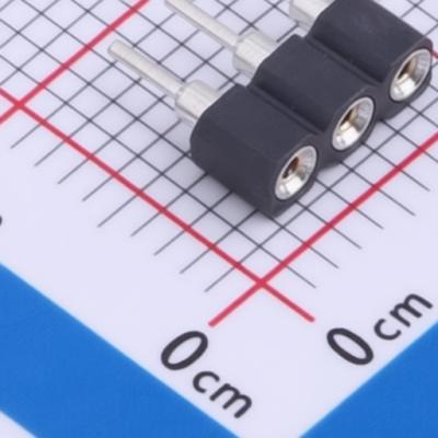 China Single Row Header Connector HCTL PM254-1-03-Z-3.0-C Featuring Brass Sleeve and Contact Clip Materials for sale