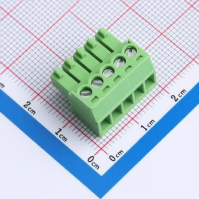 China Single row plug in connector with 35mm pitch rated voltage 300V and current 8A HCTL HC15EDGK 35 5P V for sale