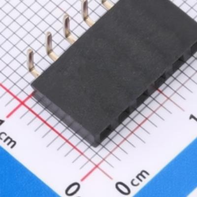 China 2.54mm Pitch Single Row Header Connector Right Angle Pin HCTL PM254-1-06-W-8.5 Housing Height 8.5mm for sale