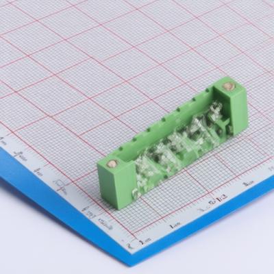 China HCTL HC2EDGRM 5.08 7P V plug in terminal block screw type single row right angle pins 5.08mm pitch 300V 15A for sale