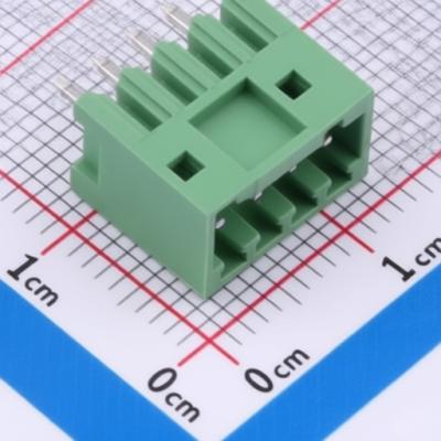 China Wire Connector Single Row Pluggable Terminal Block Rated 150V 5A HCTL HC2EDGVC-2.54-4P-V Closed Straight Pin for sale