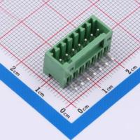 China Pluggable terminal block single row 254mm pitch closed right angle pin header HCTL HC2EDGRC-2547P-V for sale