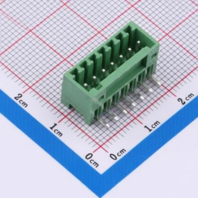 China Pluggable terminal block single row 254mm pitch closed right angle pin header HCTL HC2EDGRC-2547P-V for sale