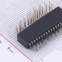 China Double Row Female Header Connector Bent Pins Plastic Height 635mm HCTL PM200-2-12-W-6.35-G0 Component for sale