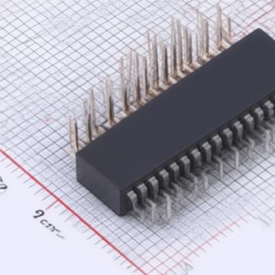 China Double Row Female Header Connector Bent Pins Plastic Height 635mm HCTL PM200-2-12-W-6.35-G0 Component for sale