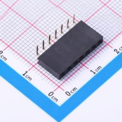 China Single row 2.54mm pitch header right angle pin type HCTL PM254-1-07-W-8.5 for electronic applications for sale
