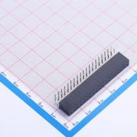 China Dual row 254mm pin header straight pin 85mm plastic height HCTL PM254-2-19-W-8.5 electronic component for sale