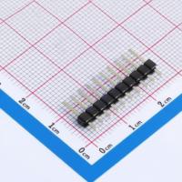 China 2.54mm pitch single row straight pin header HDGC HDGCPH-PZ01-10 with dielectric voltage rating 500 AC DC for sale
