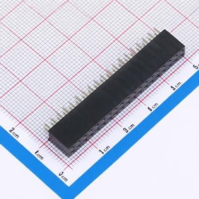 China Electronic Dual Row Pin Header 2.54mm Pitch Straight Pin HCTL PM254-2-19-Z-8.5 Plastic Height 8.5mm for sale