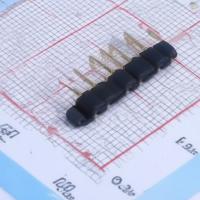 China 2.54 millimeter pitch single row straight pin header HDGC HDGCPH-PZ01-08 with PA6T insulator and 3 amp current rating for sale