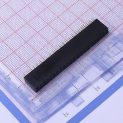 China Dual row header connector 254mm pitch straight pins plastic height 85 HCTL PM254-2-25-Z-8.5 connector for sale