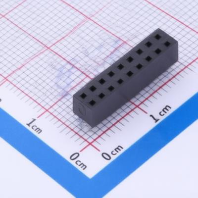 China double row straight pin header connector HCTL PM200-2-09-Z-4.3 with 0.5x0.2 pins and 4.3mm plastic height for sale