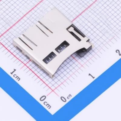 China Micro SD Card Connector HanElectricity TF-001C With 0.5 Ampere Contact Current Rating and Secure Fit for sale