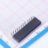 China 2.54mm Pitch Single Row Header Connector with Right Angle Pins HCTL PM254-1-11-W-8.5 Electronic Part for sale
