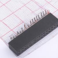 China Right angle dual row 254 pitch pin header plastic height 85 millimeters HCTL PM254-2-15-W-8.5 electronic connector component for sale