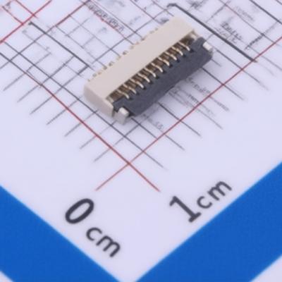 China Front Flip Actuator Flexible Printed Circuit Connector ZIF 0.5mm Pitch 1.0H Height HCTL HC-FPC-05-10-10RLTAG Model for sale