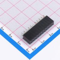 China 2.54mm pitch dual row straight pin header plastic height 8.5mm HCTL PM254-2-11-Z-8.5 designed for PCB connections for sale