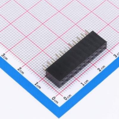 China 2.54mm pitch dual row straight pin header plastic height 8.5mm HCTL PM254-2-11-Z-8.5 designed for PCB connections for sale