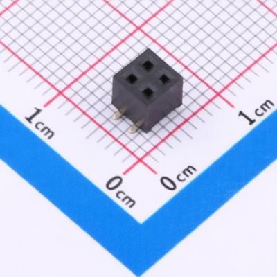 China Surface Mount Double Row Female Connector Plastic Housing Vertical Termination HCTL PM200-2-02-S-4.3-G0 for sale