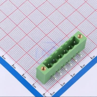 China Screw Connection Pluggable Terminal Block Single Row Right Angle Pins HCTL HC2EDGRM 5.08 6P V Connector for sale
