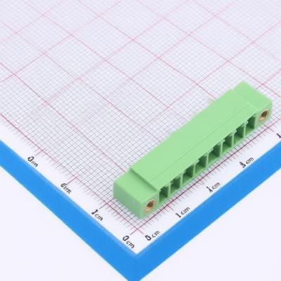 China Pluggable Terminal Block Screw Connection 3.81mm Pitch Rated 300V 8A HCTL HC15EDGVM-3.81-8P-V with PA66 Body for sale