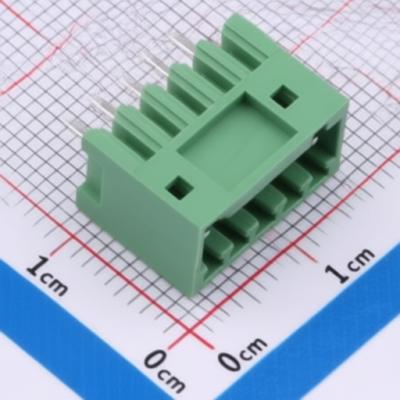 China Single row pluggable terminal block 2.54mm pitch HCTL HC2EDGVC-2.54-5P-V nickel plated brass pins for sale