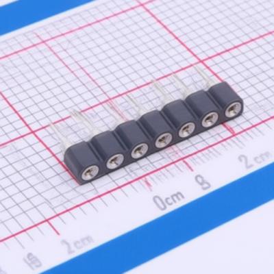 China Round Straight Pin Single Row Header Connector HCTL PM254-1-07-Z-3.0-C with Low Contact Resistance for sale